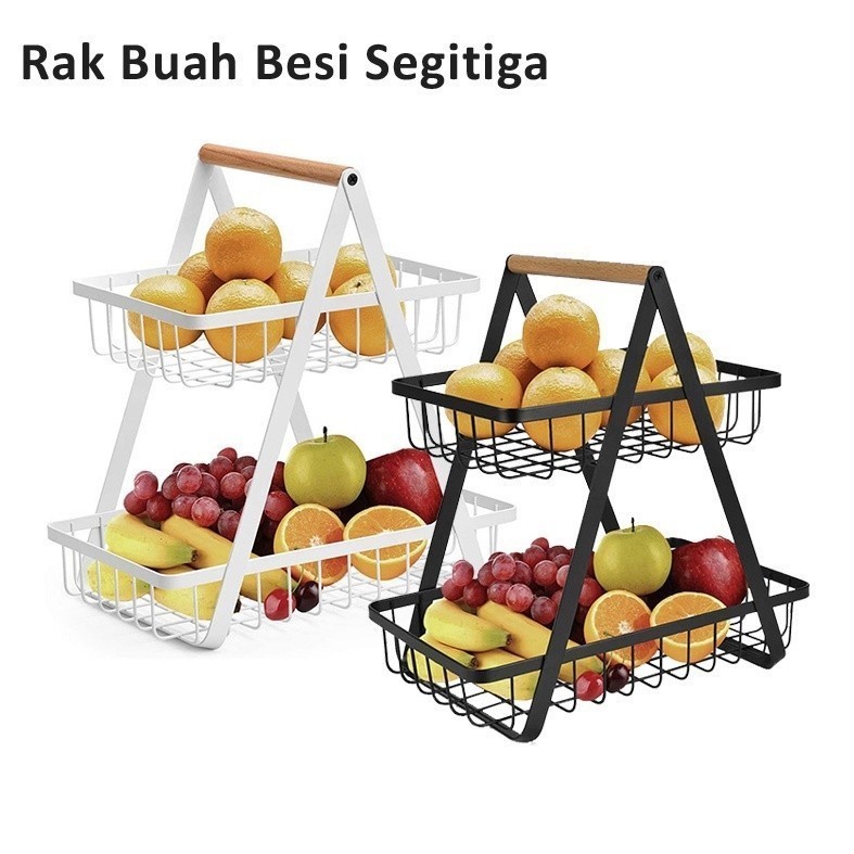 Jual Rak Buah Sayur 2 Tingkat Rak Besi Mewah Keranjang Bawang Sayur Rak ...