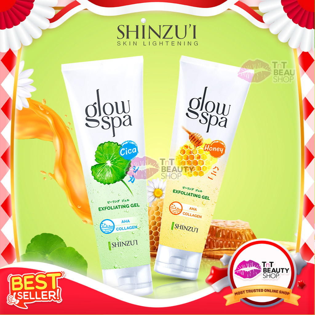 Jual Shinzui Glow Spa Exfoliating Series Gel Honey 130ml - Gel Cica ...