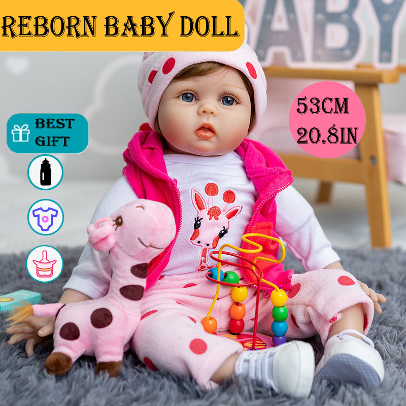 Jual Reborn Baby Dolls - 53com / 20.8 inches Lifelike Newborn Baby ...