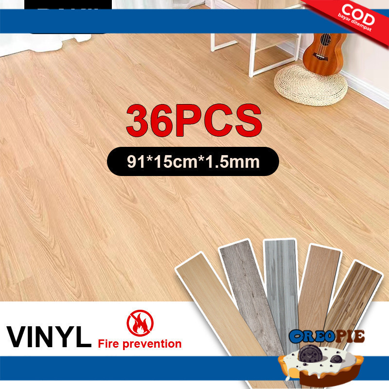 Jual 36PCS Lantai Vinyl Stiker Perekat Vinyil Lantai Kayu PVC Ubin ...