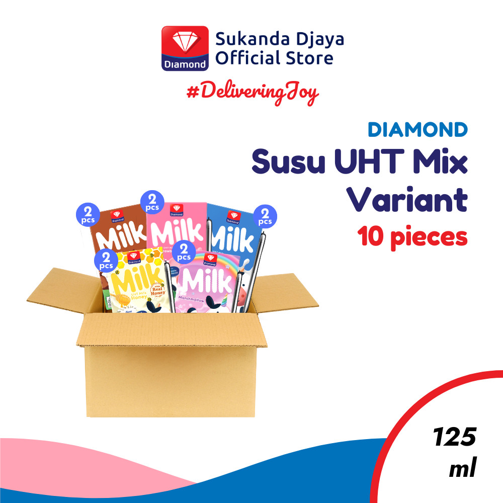 Jual Diamond Milk Susu UHT 125 Ml Mix Variant ISI 10 | Shopee Indonesia