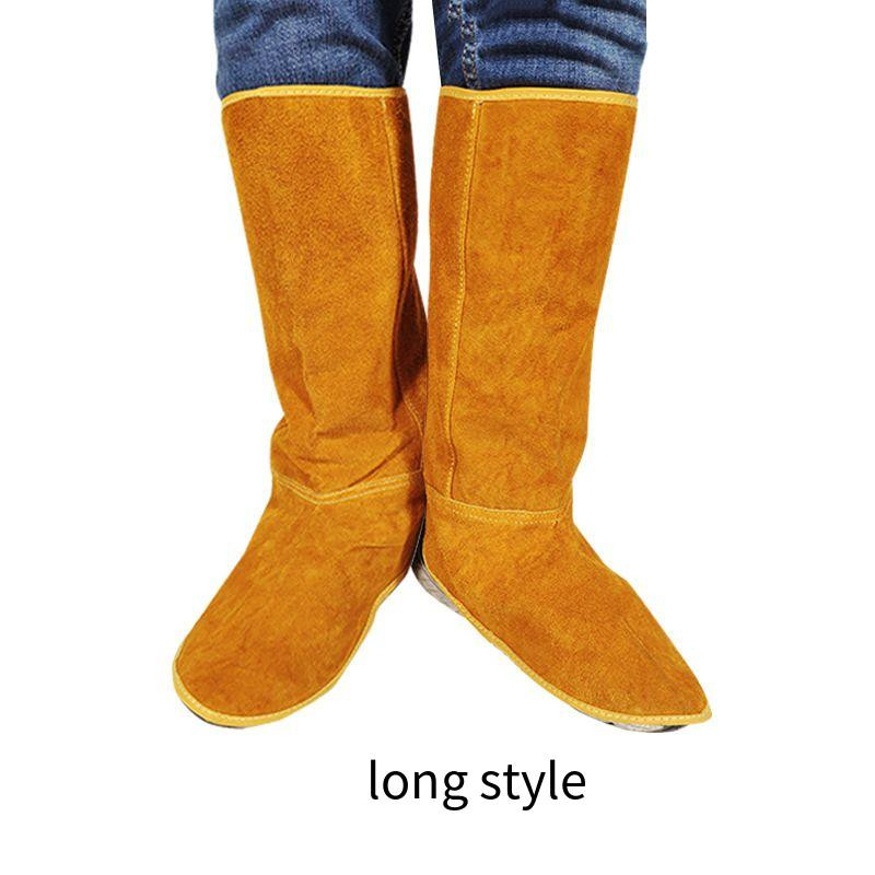 Jual Leather Flame Retardant Welding Spats Safety Boot Flame Heat ...