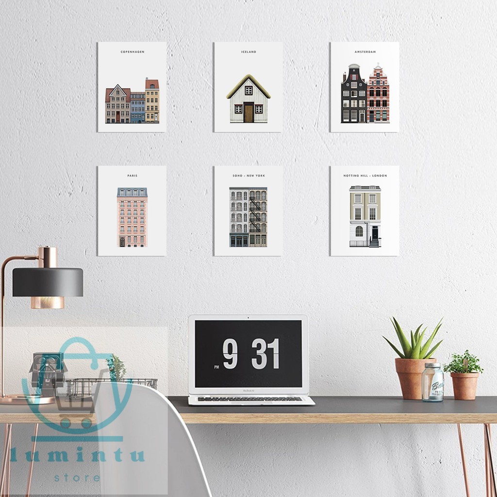 Jual Poster Wall Decor Hiasan Dinding Kamar Rumah Desain Arsitektural ...