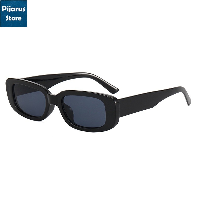 Jual Kacamata Hitam Fashion Korea Wanita Kaca Mata Murah Cewek OOTD Viral Model Persegi Panjang ...