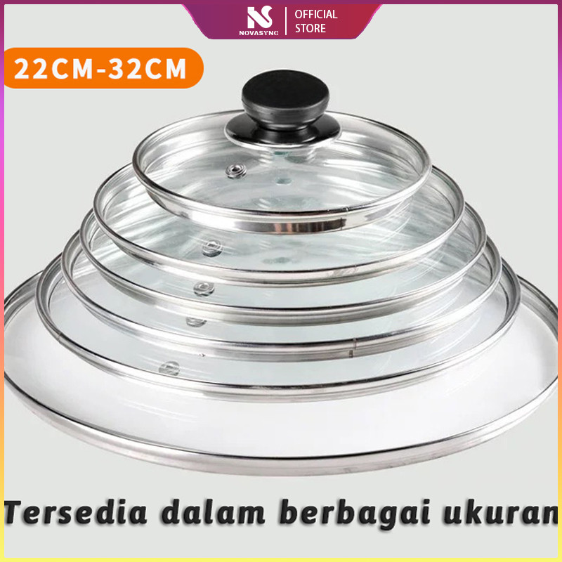Jual Tutup panci universal Tutup Panci Kaca Universal Kaca Tempered 22/24/26/28/30/32Cm, Tahan ...