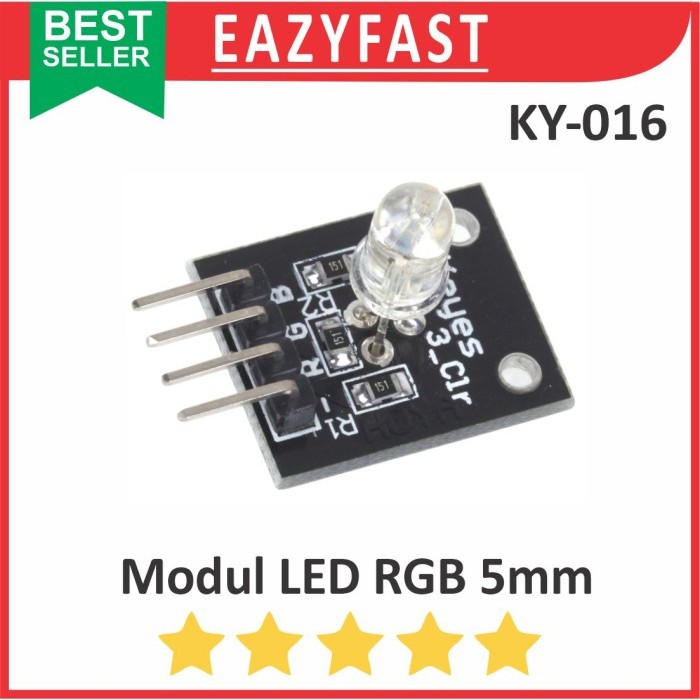 Jual Modul LED DIP 5mm 3 Color KY-016 Keyess KY016 Module Arduino ESP ...