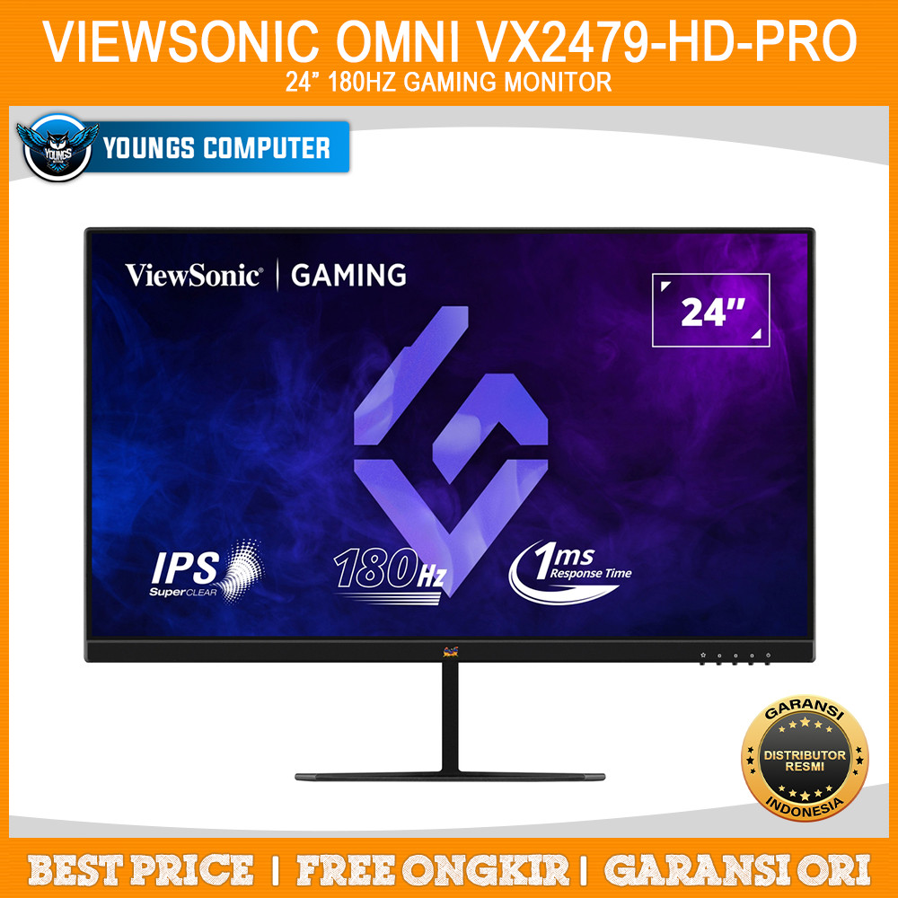 Jual LED VIEWSONIC OMNI VX2479-HD-PRO 24" IPS 180Hz 1ms FHD Gaming ...