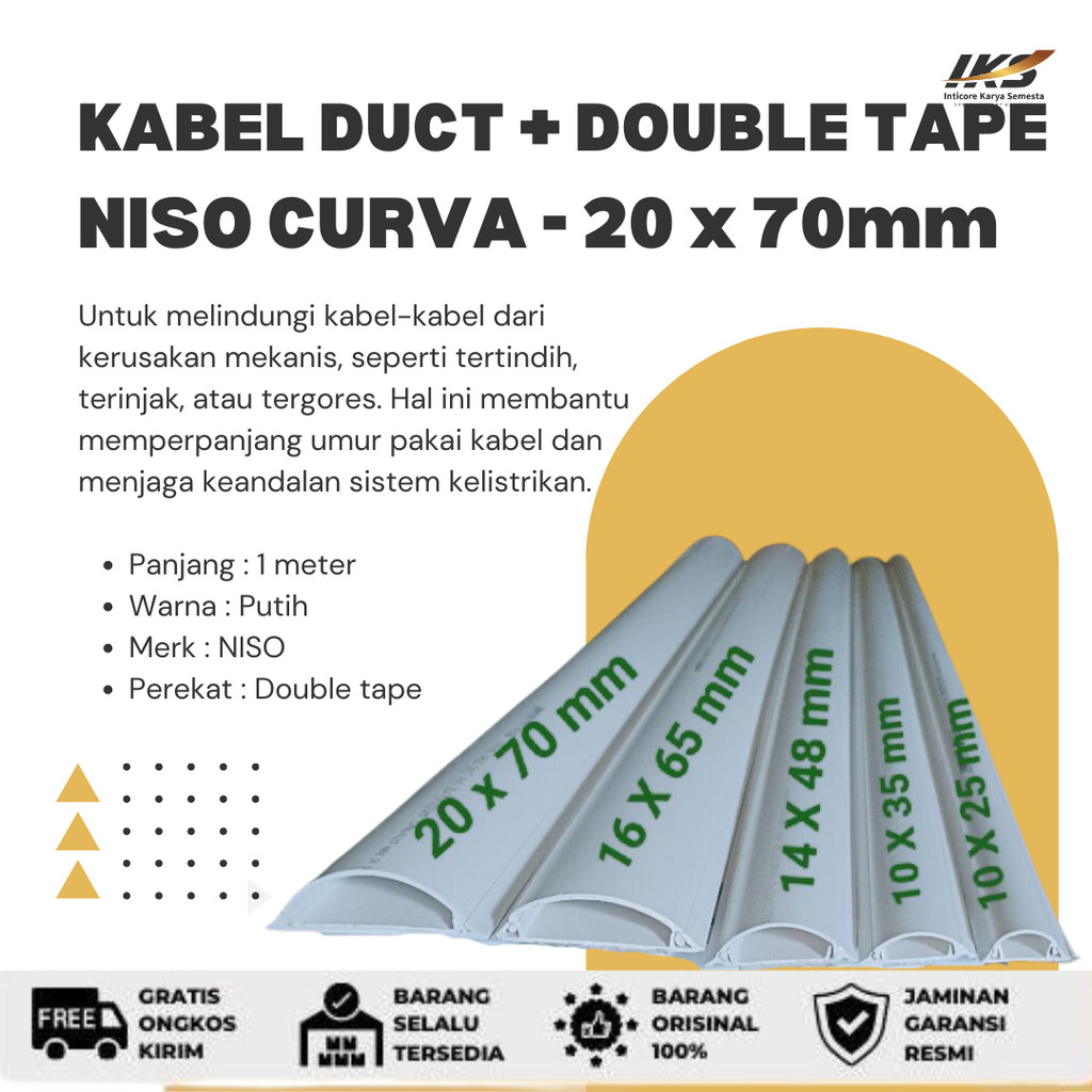 Jual Kabel Duct / Cable Protector NISO CURVA - 20x70mm | Shopee Indonesia