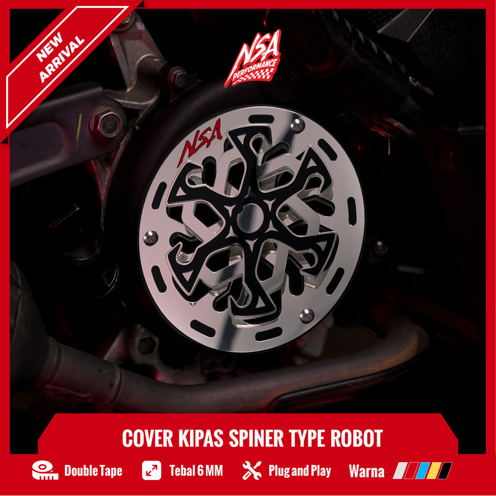 Jual NSA SPINER COVER KIPAS TYPE ROBOT SPINNER Beat Scoopy Mio Vespa ...