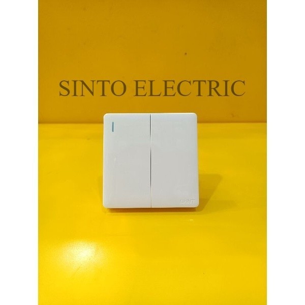 Jual Saklar 2gang 2way hotel NEW2N white Chnt | Shopee Indonesia