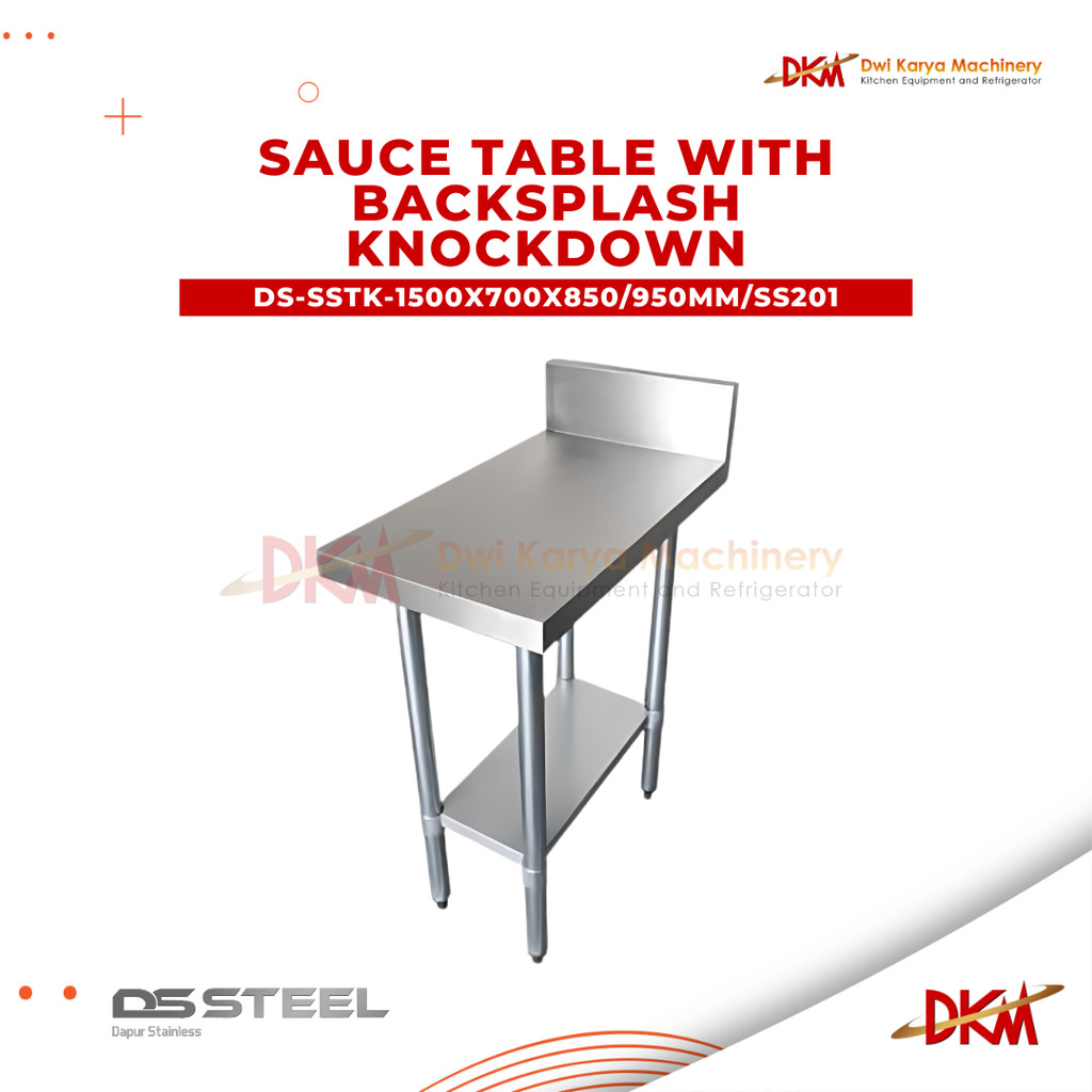 Jual DS STEEL Sauce table Stainless Knockdown / Meja saus stainless ...