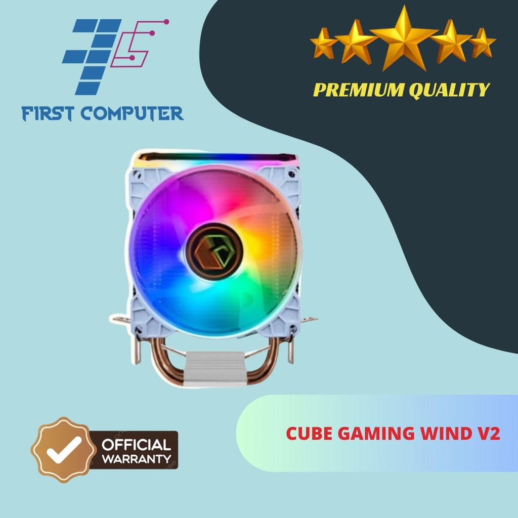 Jual CUBE GAMING WIND V2 - 2 Heat Pipes - CPU Cooler Rainbow Led - AM4 ...