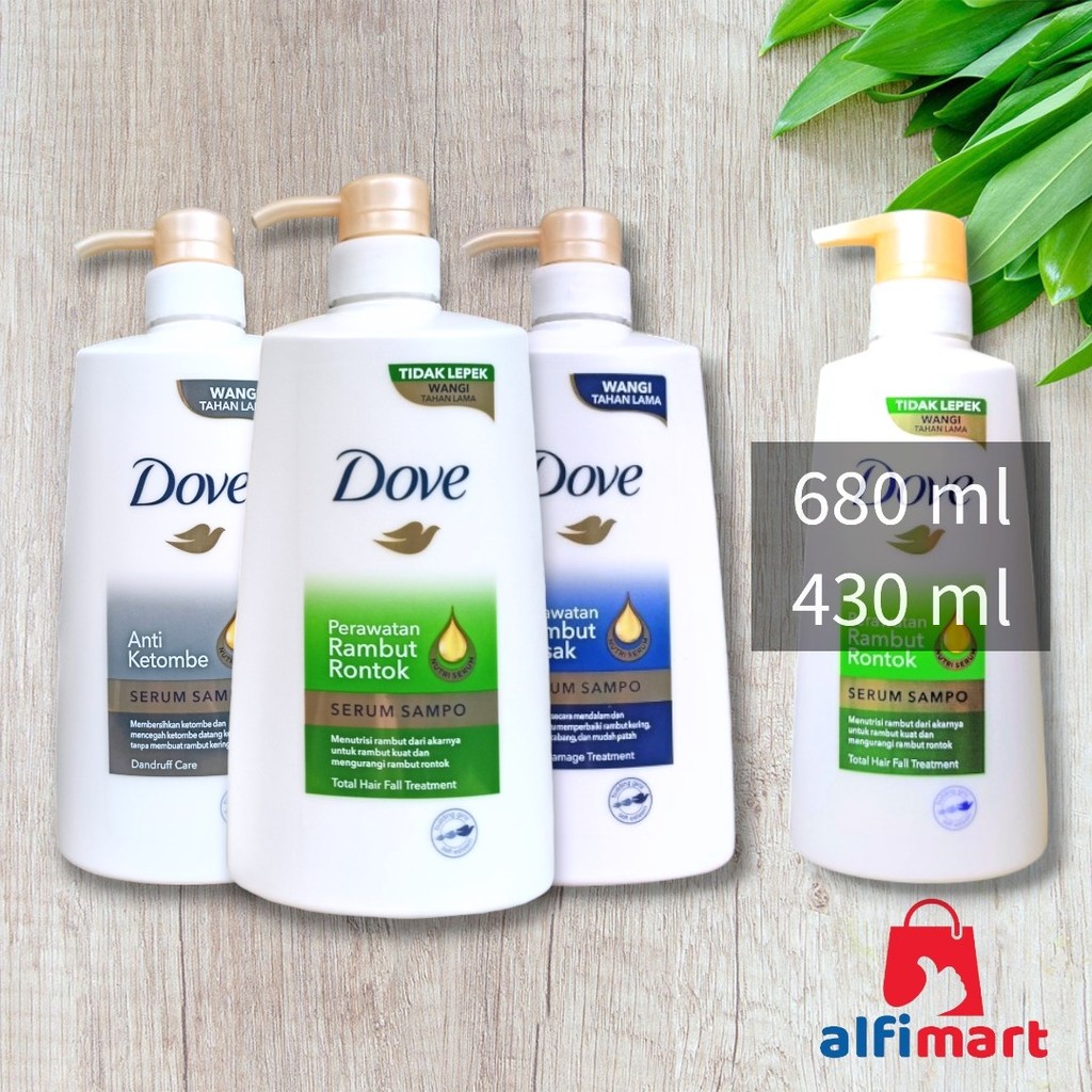 Jual Dove Shampoo pump & refill 430ml 680ml 900ml / Shampo Dove Hair ...