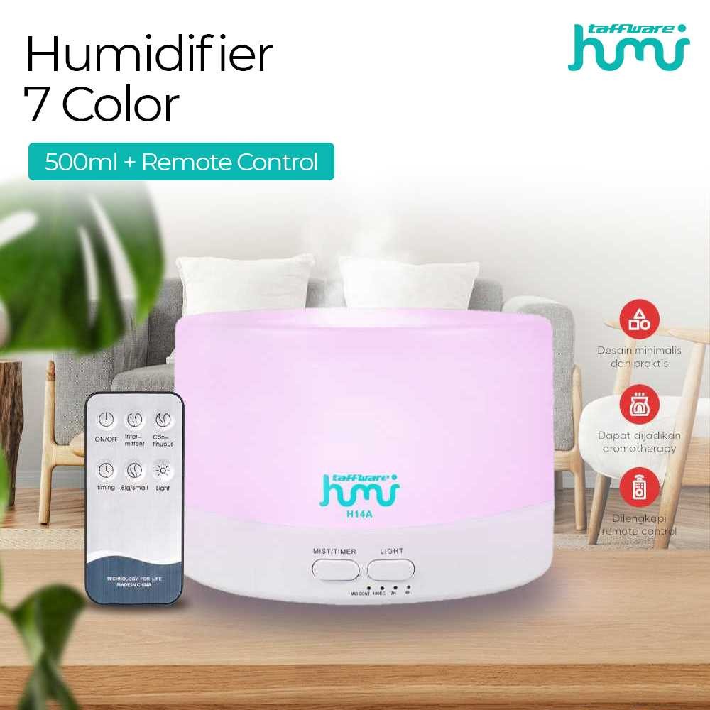 Jual Taffware HUMI Humidifier 7 Color RGB LED 500ml with Remote Control ...