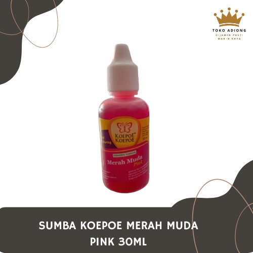 Jual PEWARNA KOEPOE KOEPOE MERAH MUDA PINK 30ML - SUMBO KOEPOE WATER ...