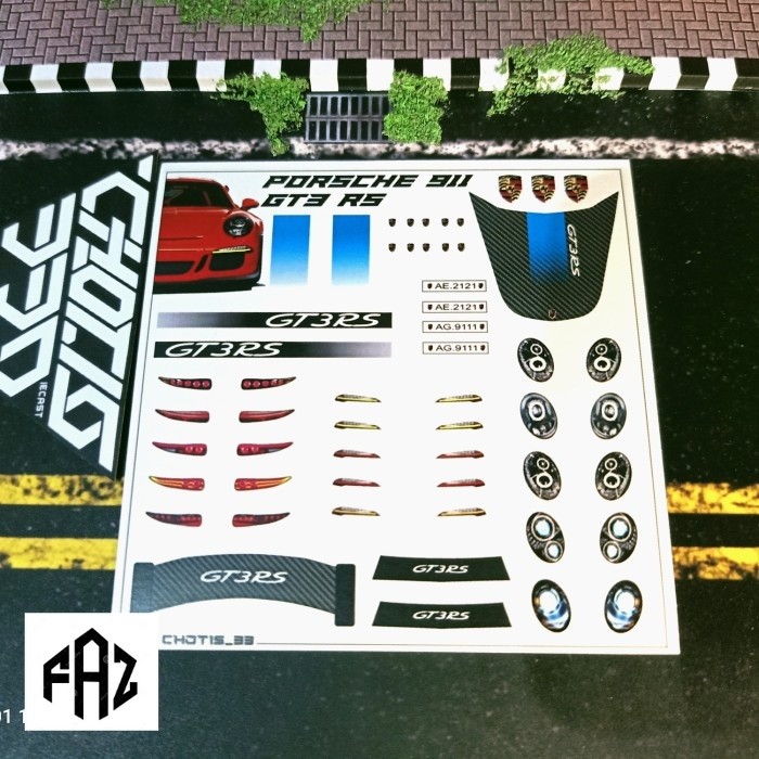 Jual Decal Diecast hotwheels porsche 911 gt3 rs | Shopee Indonesia