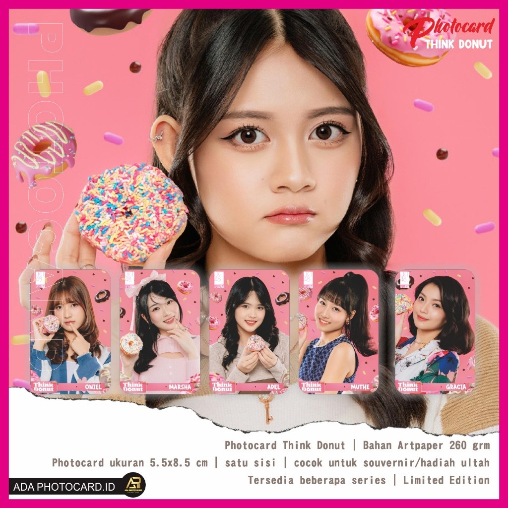Jual JKT 48 FOTO CARD Photocard JKT48 edisi Think Donut isi 50 Pcs Fanmade/Unofficial (Bonus ...
