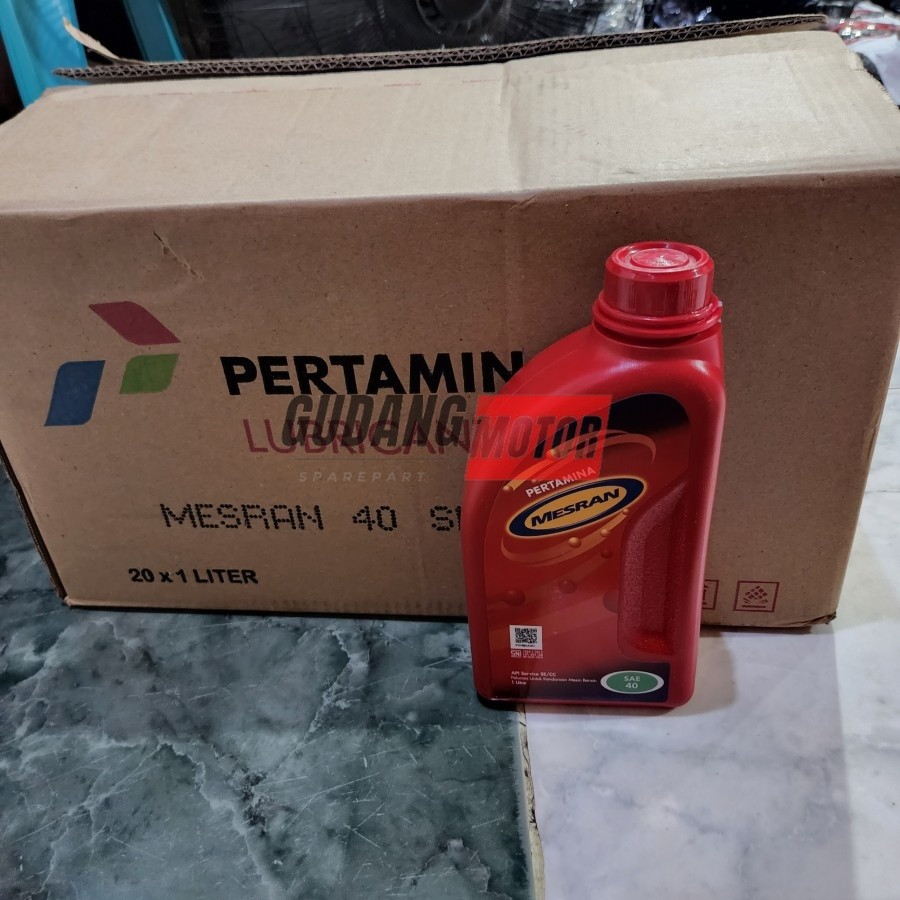 Jual Oli Mesin Mesran Oil Pertamina SAE 40 1 Liter 1L Perdus x 20 Botol ...