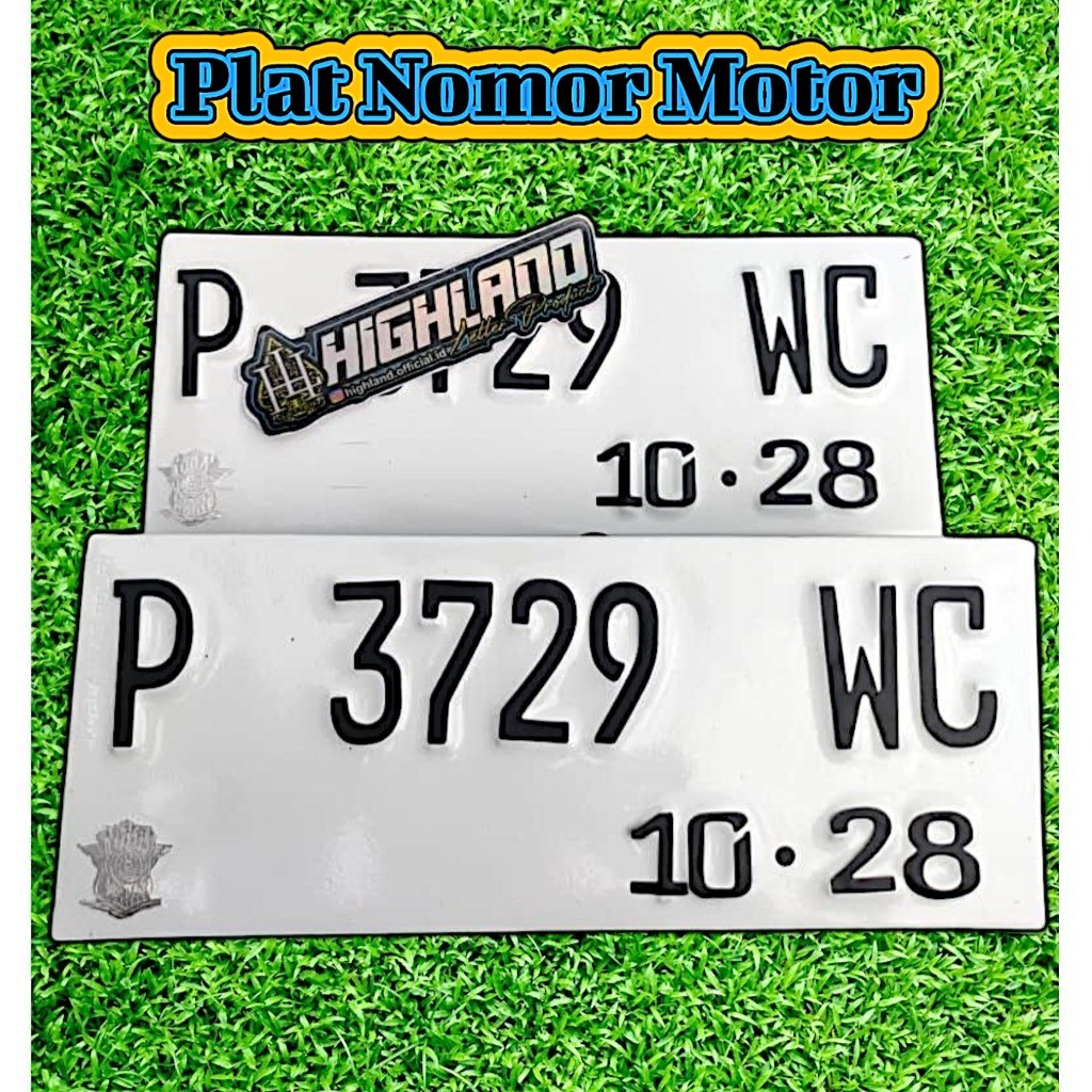 Jual Custom Plat Motor Putih Baut Tanam | Shopee Indonesia