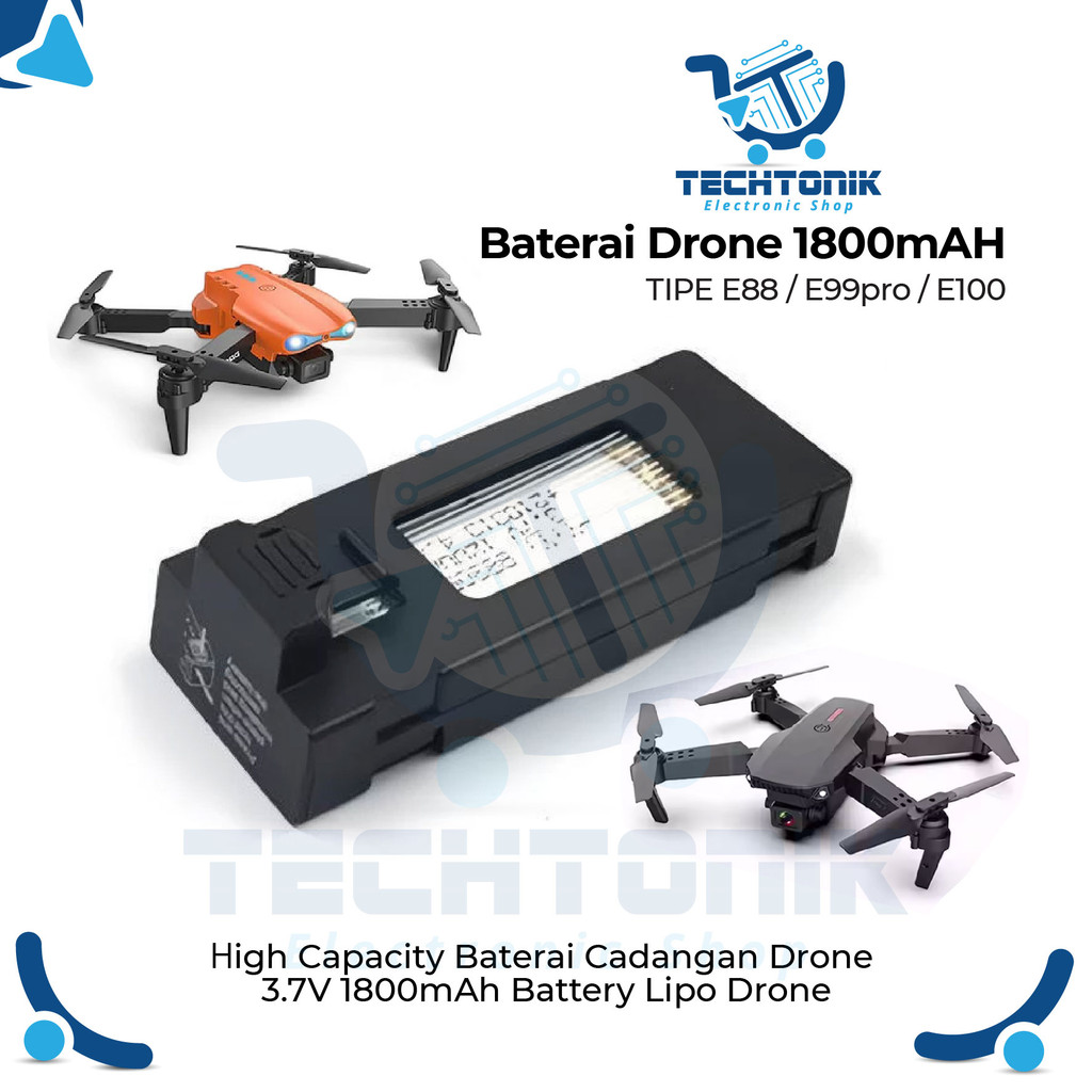 Jual Baterai Drone E88 / E99pro / E100 Drone Battery 1800mAH Batre ...