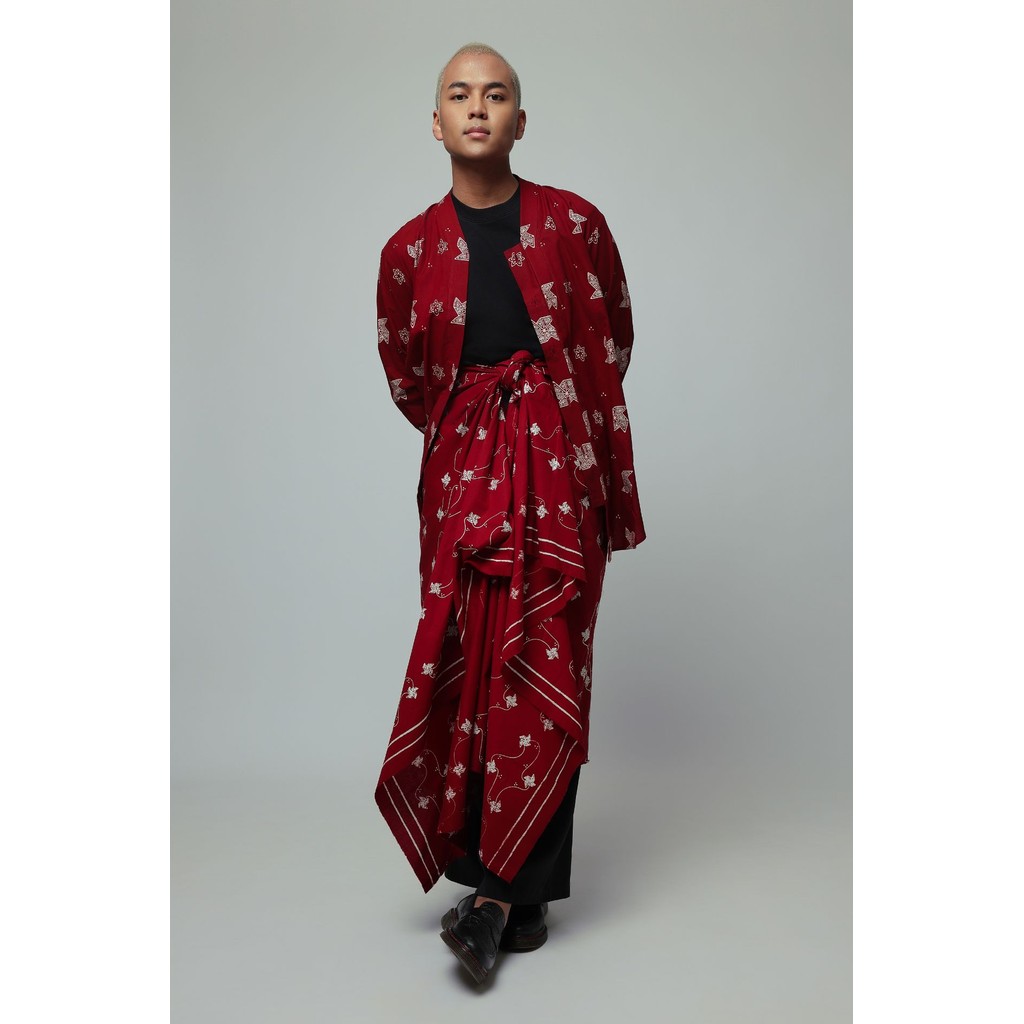 Jual Red Samsara Batik Kain Satin | Shopee Indonesia