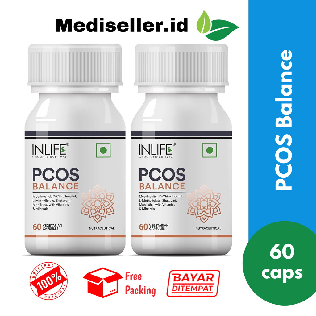 Jual Inlife PCOS Balance Supplement for Women | 60 Veg. Capsules | pcos ...