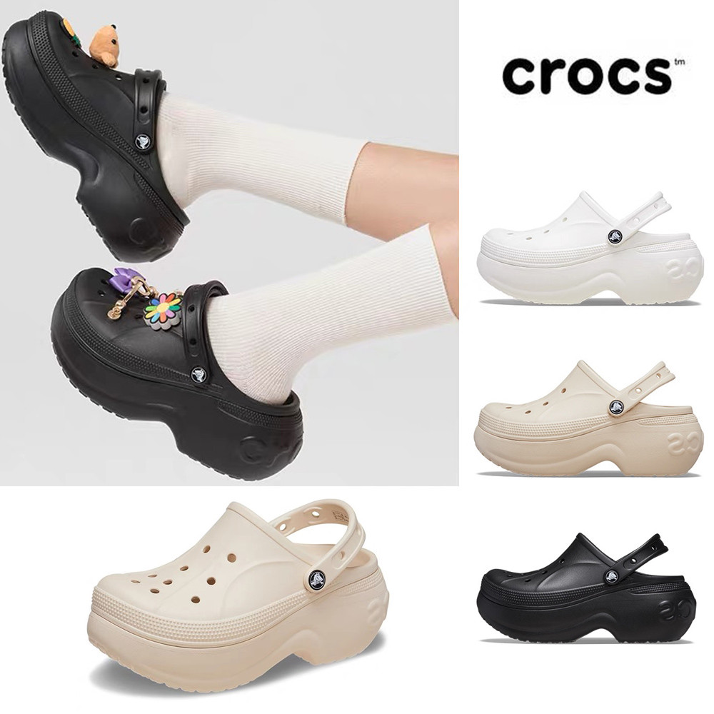 Jual Crocs Sandal Classic Bella Crush Clog Wanita Sandal Tinggi 6 cm ...