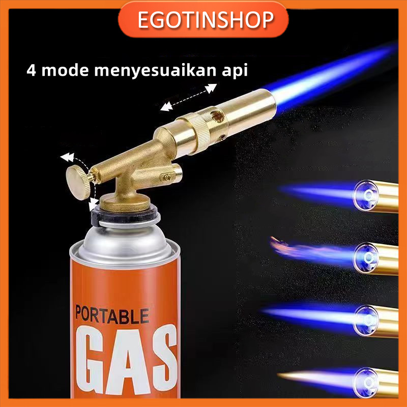 Jual Portable Flame Gun Gas Kepala Gas Torch Kaleng Tabung Las Api Pemantik | Shopee Indonesia