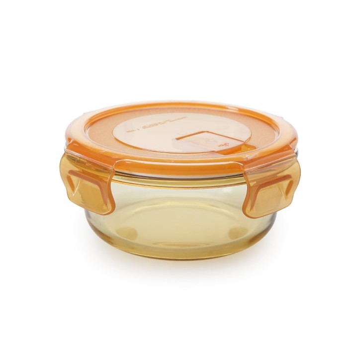 Jual Master Pan Tempat Makan Kaca Bulat Serbaguna Coklat Bening dengan ...