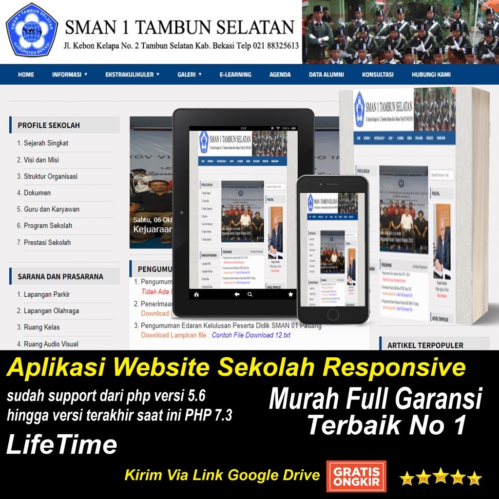Jual Aplikasi Website Sekolah Responsive Berbasis Website | Shopee Indonesia