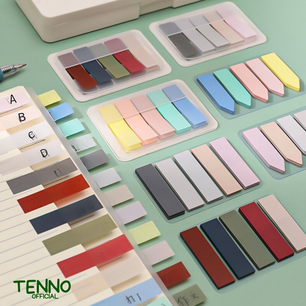 Jual TENNO Sticky Notes Set Isi 100 Lembar Index Mark Penanda Halaman ...
