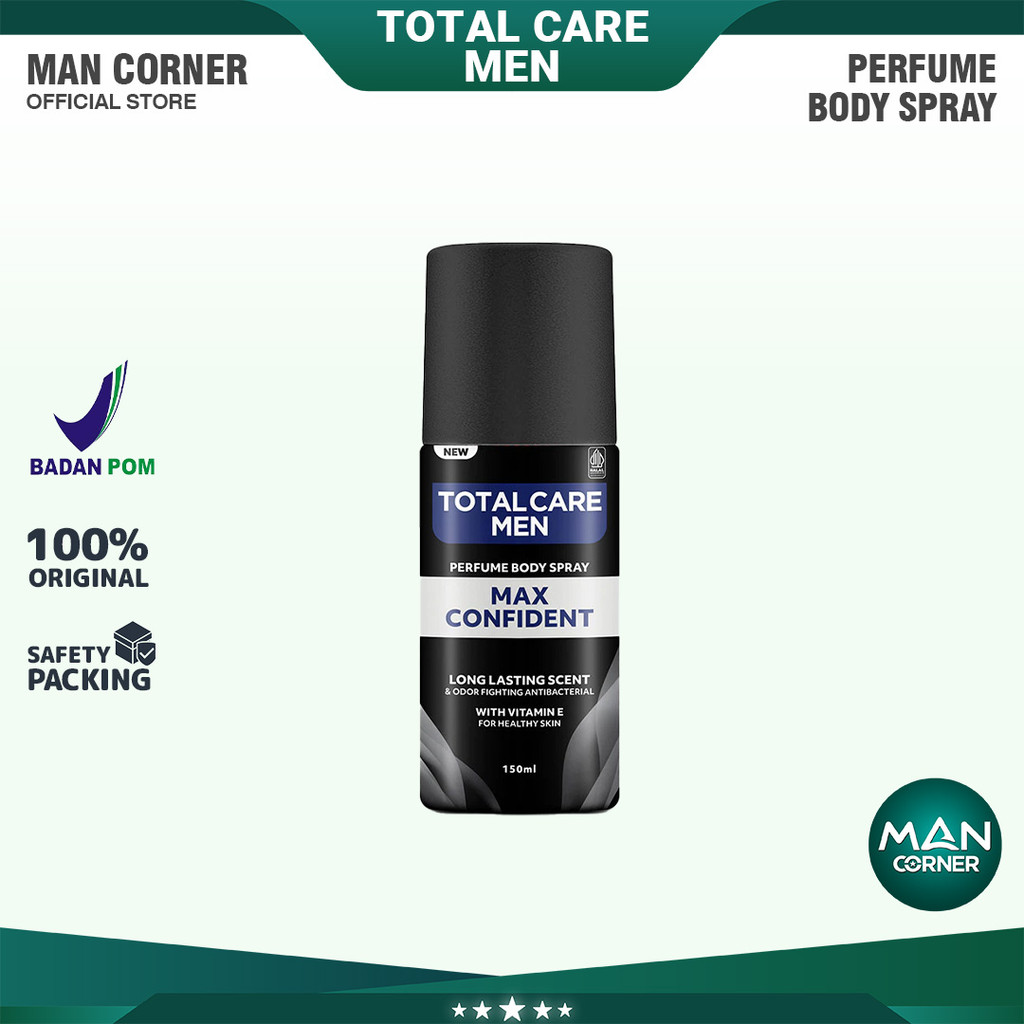 Jual Total Care Men Perfume Body Spray Max Confident 150ml | Man Corner ...