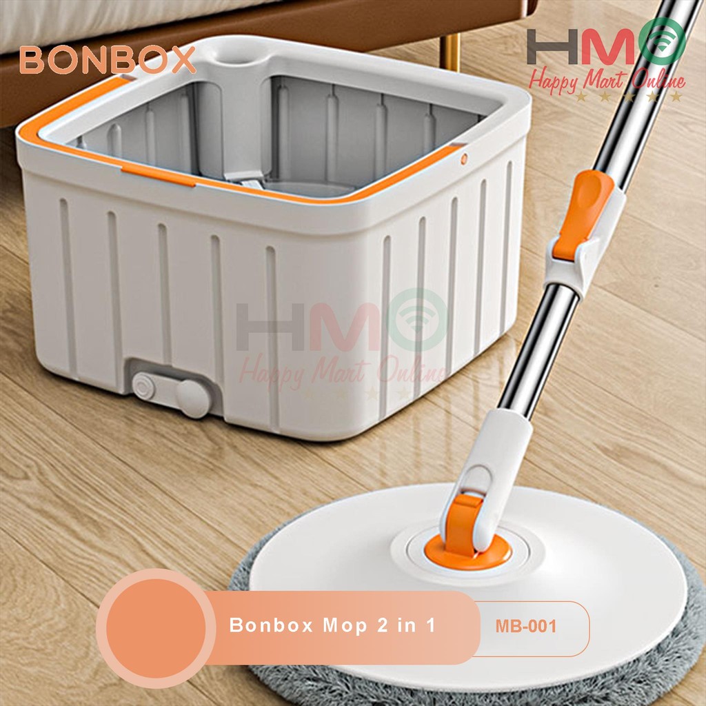 Jual Bonbox Mop 2 in 1 Pel Lantai 360 Derajat Serat Nano Fiber Air Bersih Dan Kotor Terpisah ...