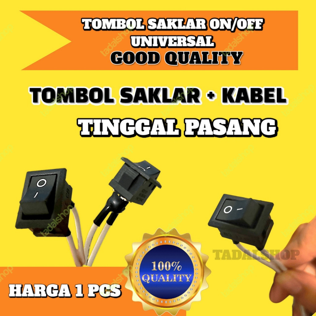 Jual saklar on off + kabel saklar switch on off kecil kaki 2 switch on ...