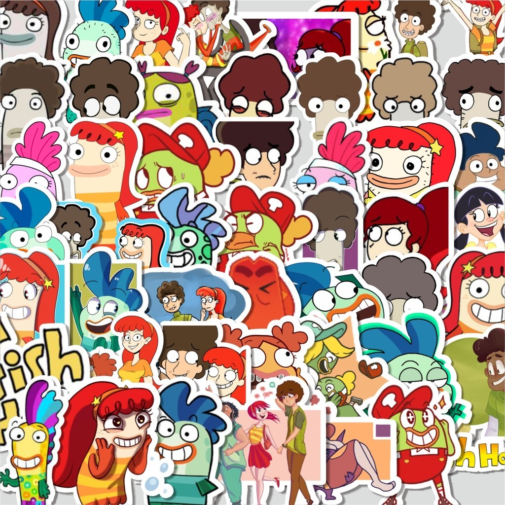 Jual Stiker Cutting Pack Sticker Kartun Fish Hooks Isi 100Pcs Series ...