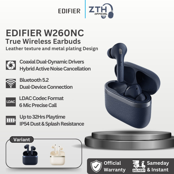 Jual EDIFIER W260NC True Wireless Earbuds Hi-Res Audio and LDAC with ...