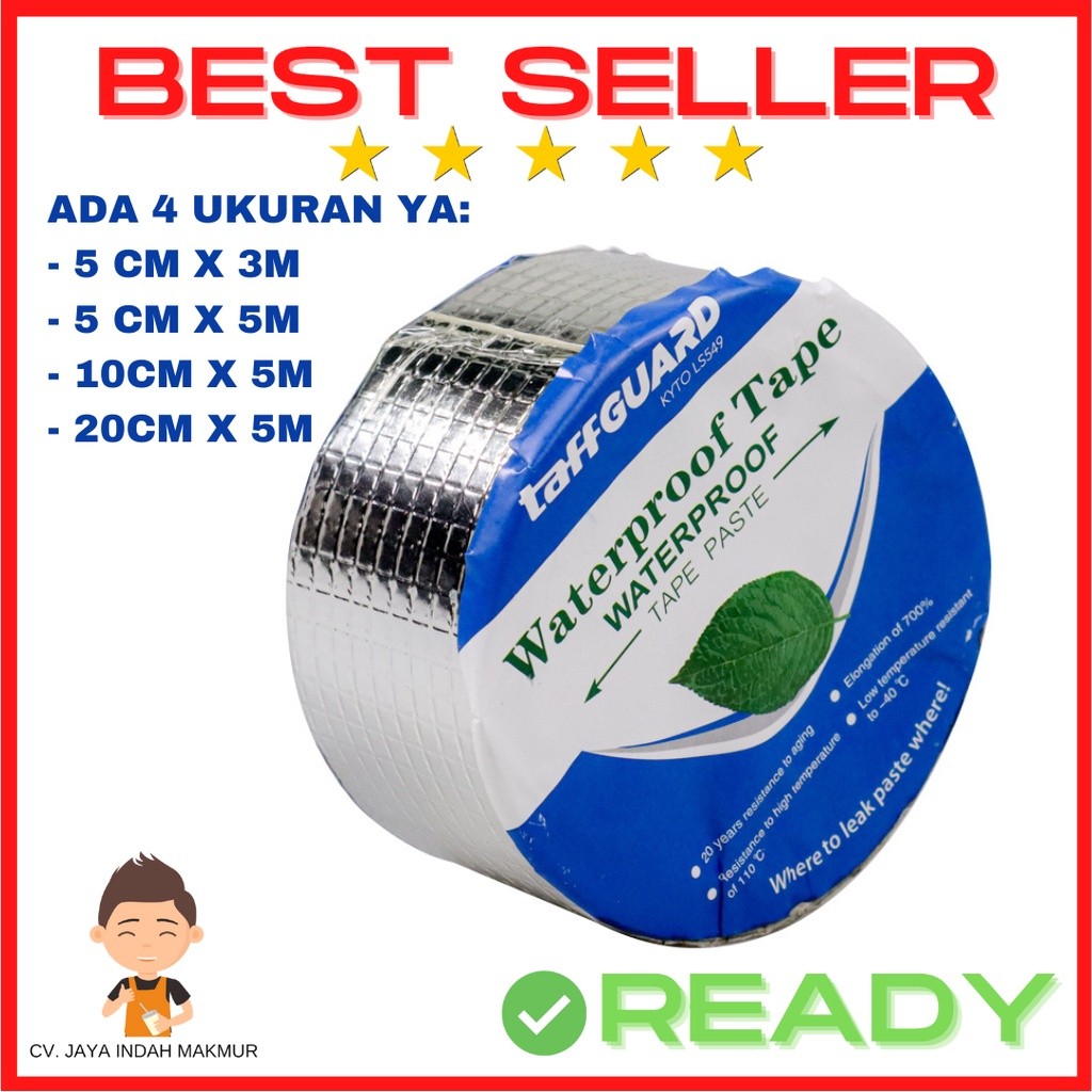Jual DDI Lakban Anti Bocor Anti Air Aluminium Foil Butyl Waterproof Tape Tebal 5 CM x 3M, 5 CM x ...