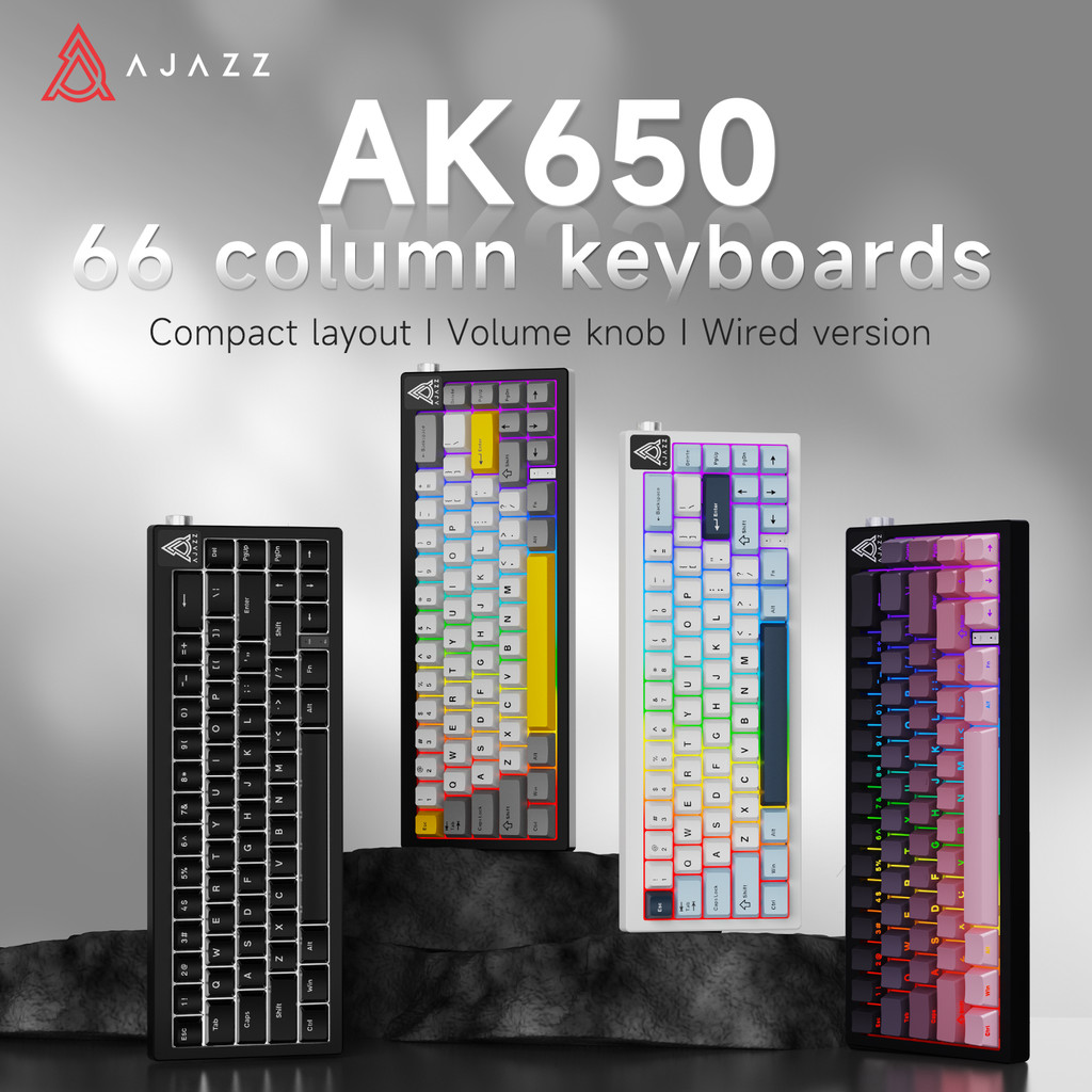 Jual New AJAZZ AK650 Wireless Mechanical Keyboard Bluetooth Triple Mode ...