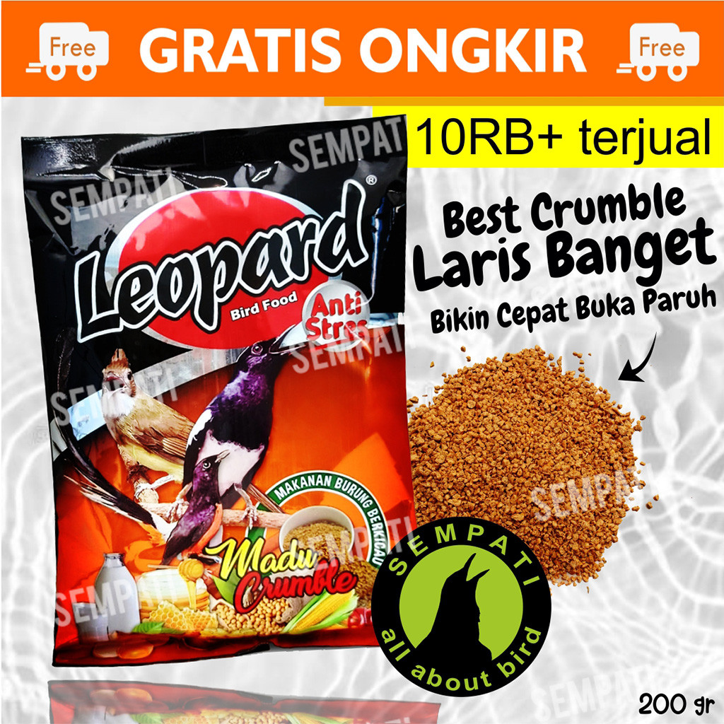 Jual SEMPATI Leopard Madu Crumble Voer Kasar Leopard Merah Pur Pakan ...