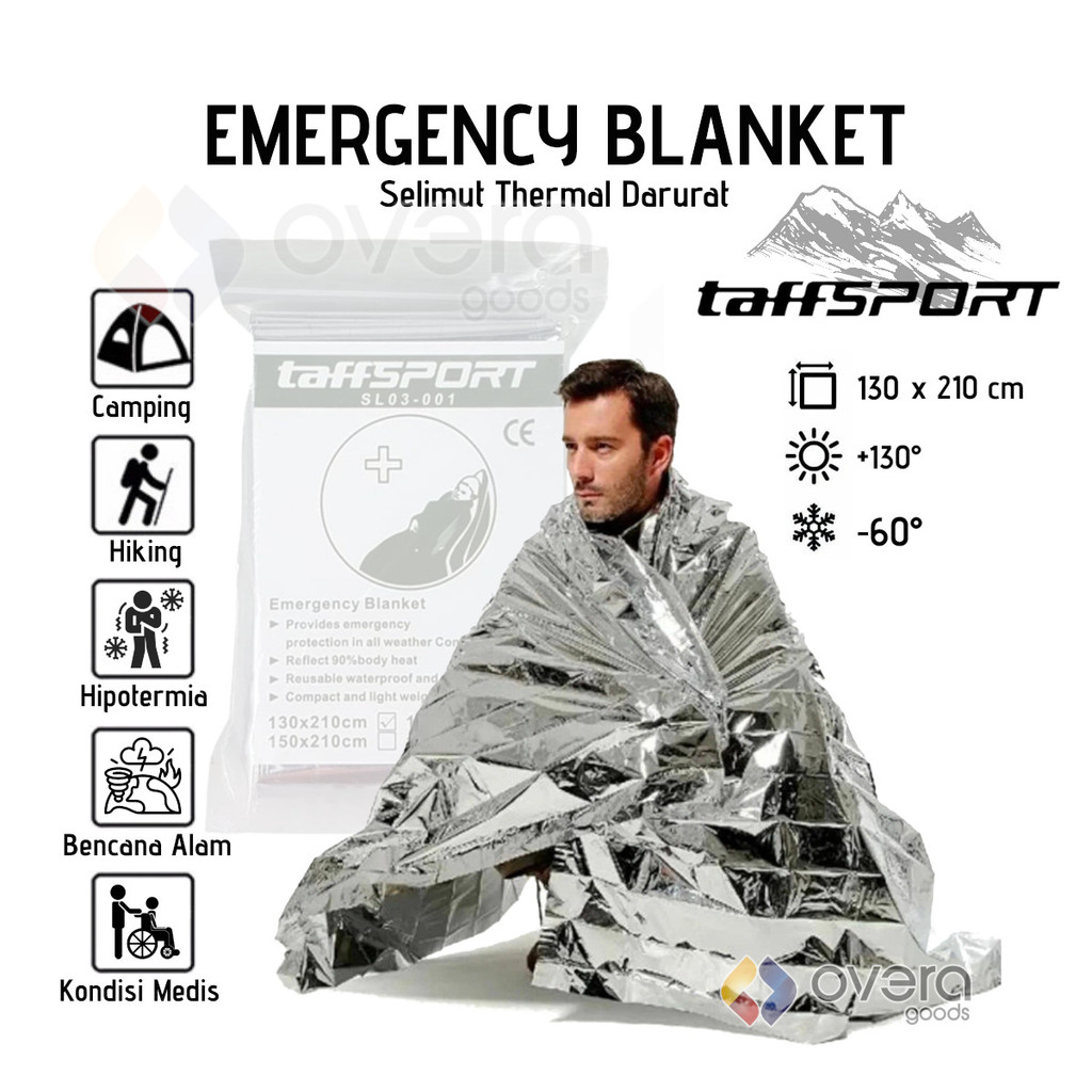 Jual TaffSPORT Selimut Hangat Darurat Emergency Thermal Blanket ...