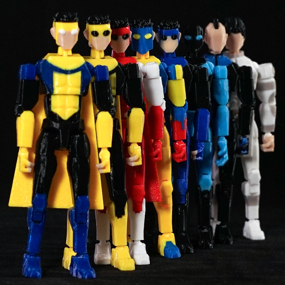 Jual 3D Printed Invincible Toys Action Figures Anime Model Lucky Dummy ...