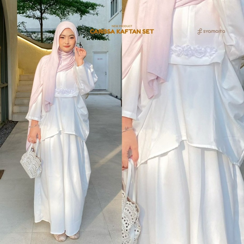 Jual Carissa Kaftan Set Bunga Busui Friendly wudhu friendly Syamaita ...