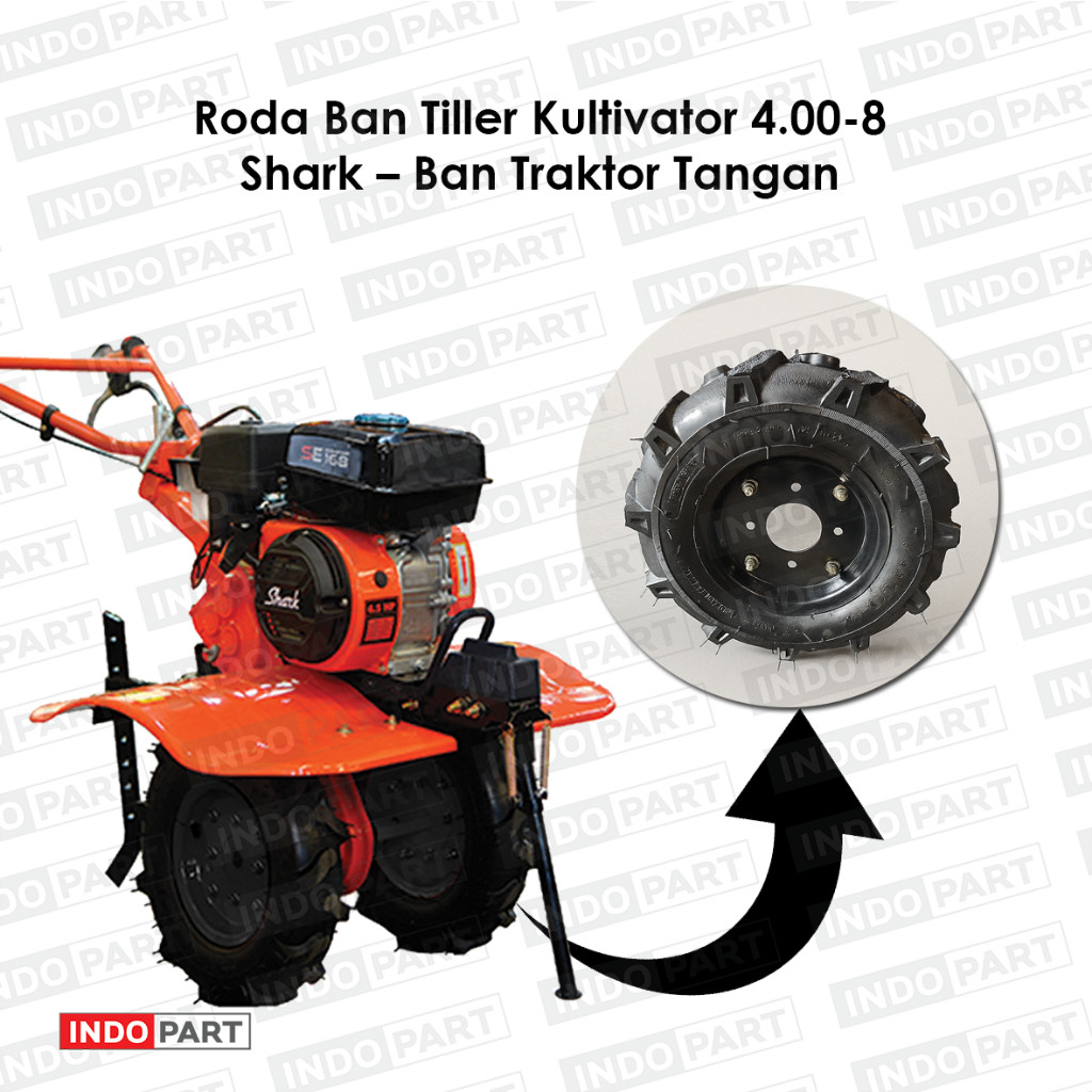Jual Roda Ban Tiller Kultivator 4.00-8 Shark – Ban Traktor Tangan ...