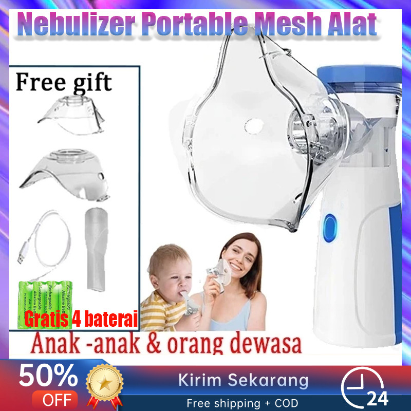 Jual Nebulizer Portable Mesh Alat Uap Bantu Pernafasan Asma Inhalasi ...