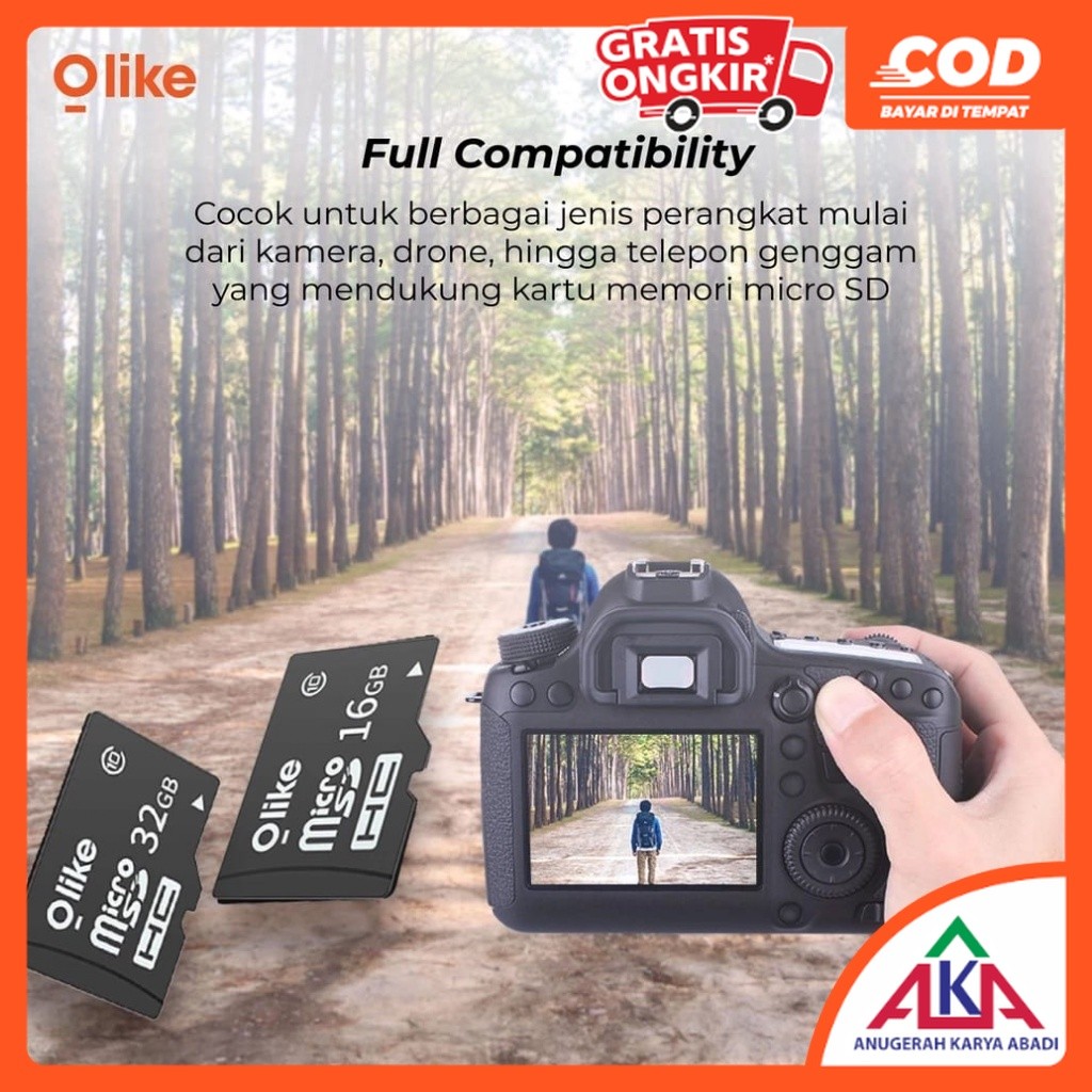 Jual OLIKE Memory Card Micro SD Class 10 8GB 16GB 32GB 64GB 128GB High ...