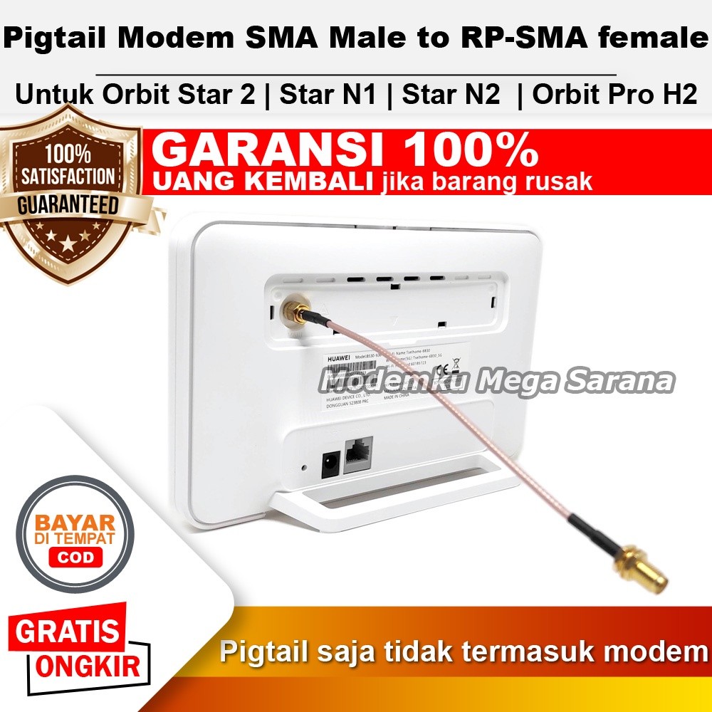 Jual Pigtail Modem Router Telkomsel Orbit Pro H2 - SMA Male Single Port ...