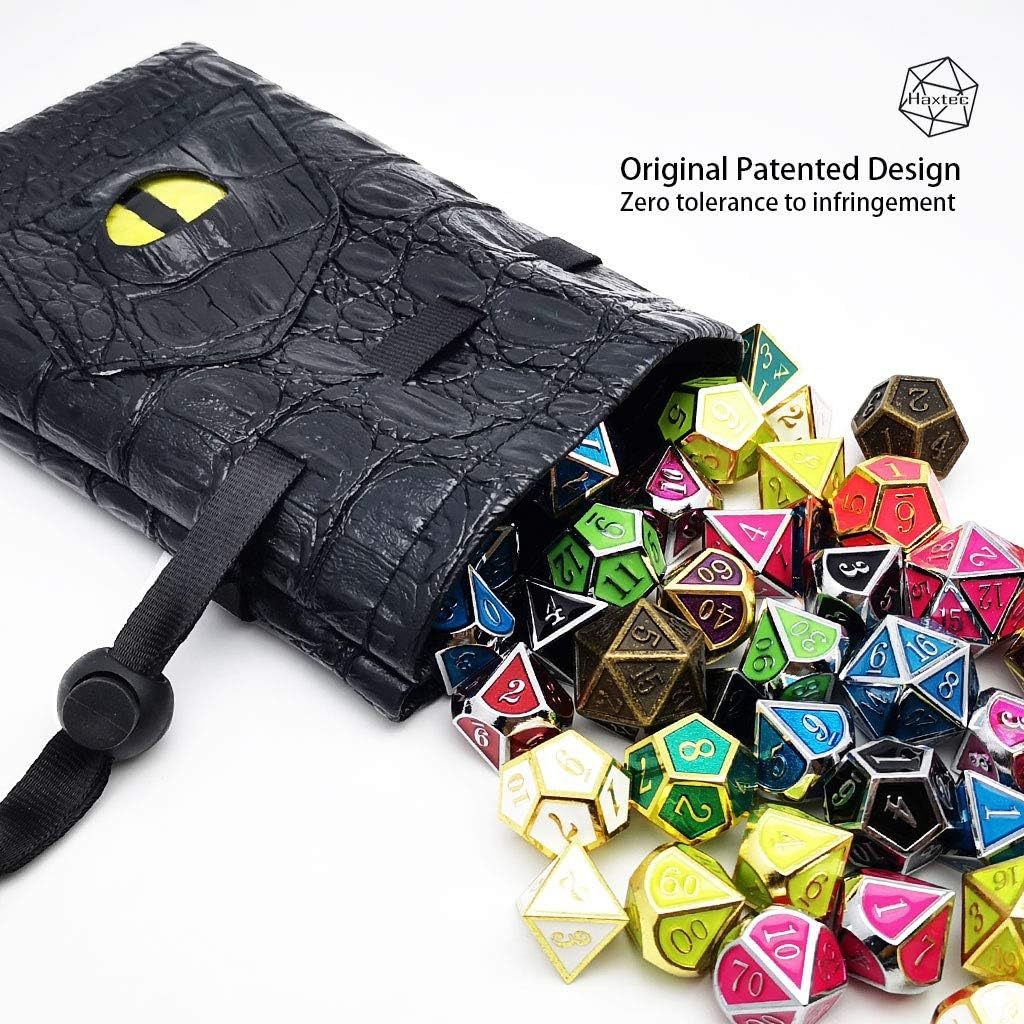 Jual PU Leather Dice Pouch Drawstring Closure for DND Dice Storage ...