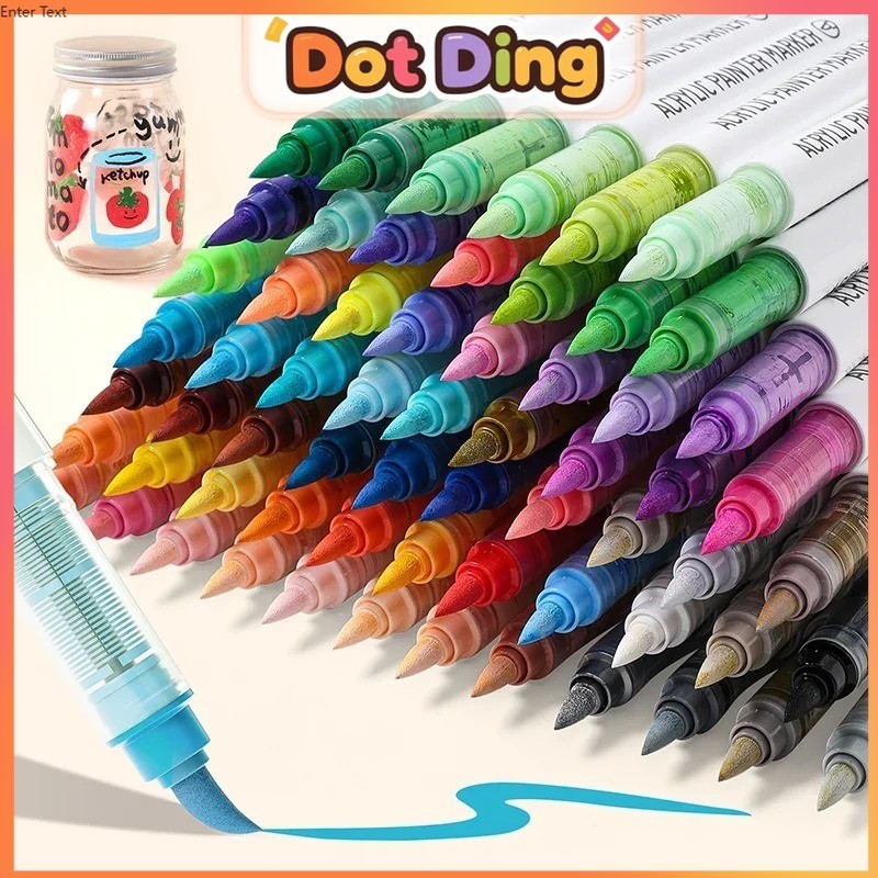 Jual [DOTDING]Pena Marker Akrilik Tinta Langsung Ujung Bulat Kapasitas ...