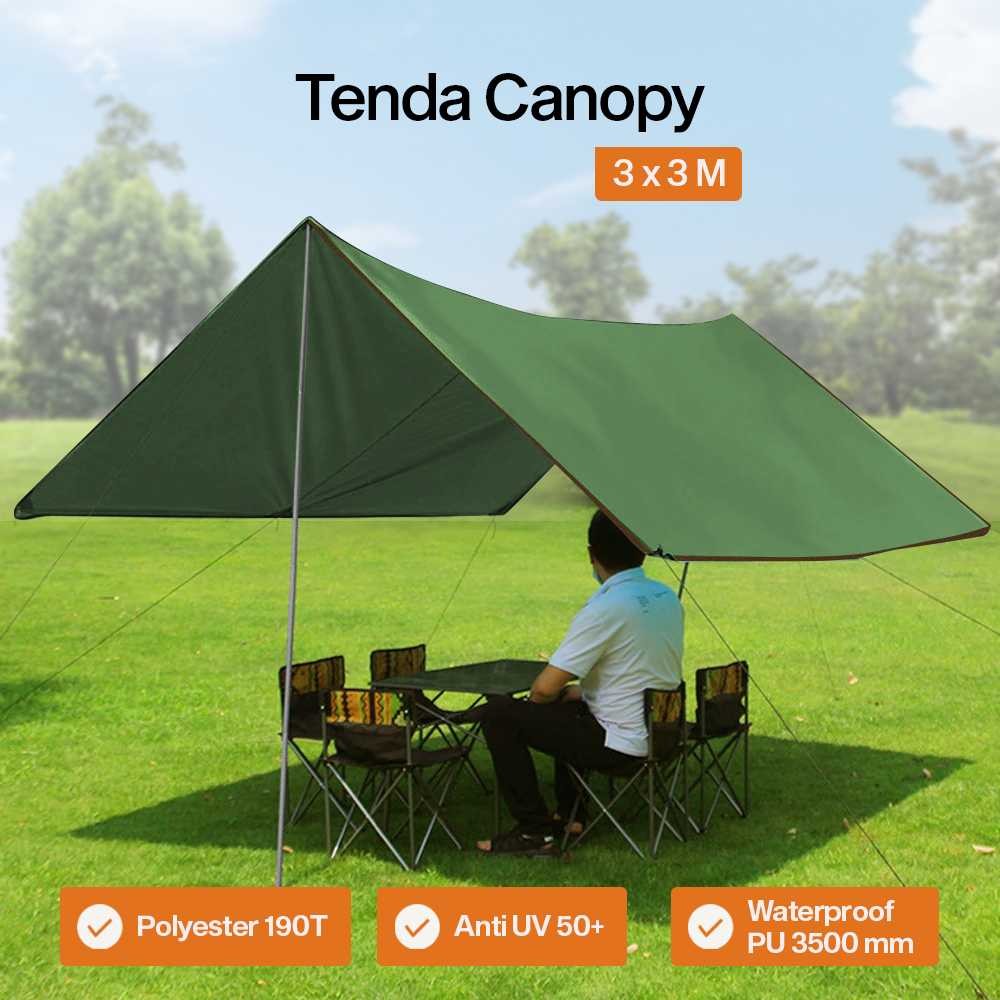 Jual Set Tiang Flysheet Tenda Camping Waterproof Anti UV 3x3M | Shopee ...