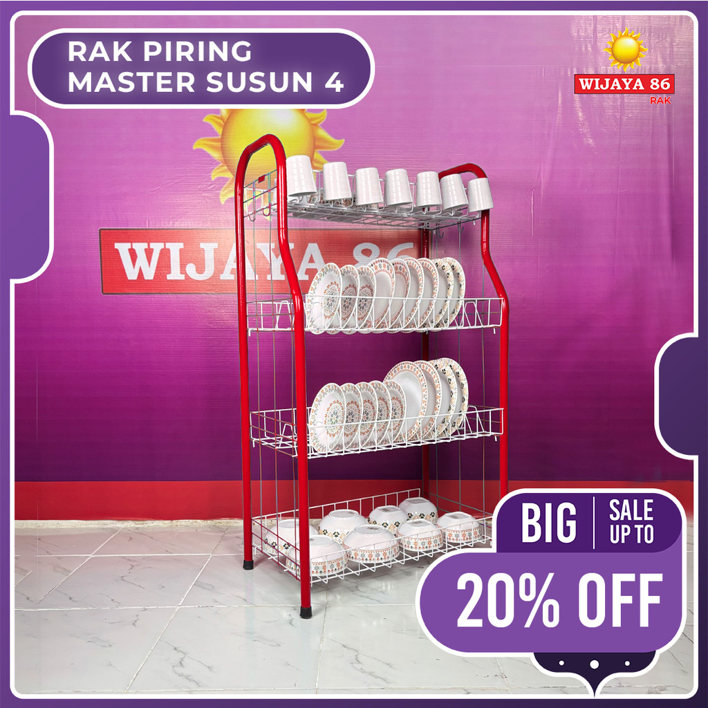 Jual RAK PIRING MASTER SPESIAL SUSUN 4 | RAK GELAS | RAK DAPUR 4 SUSUN | RAK SUSUN SERBAGUNA ...